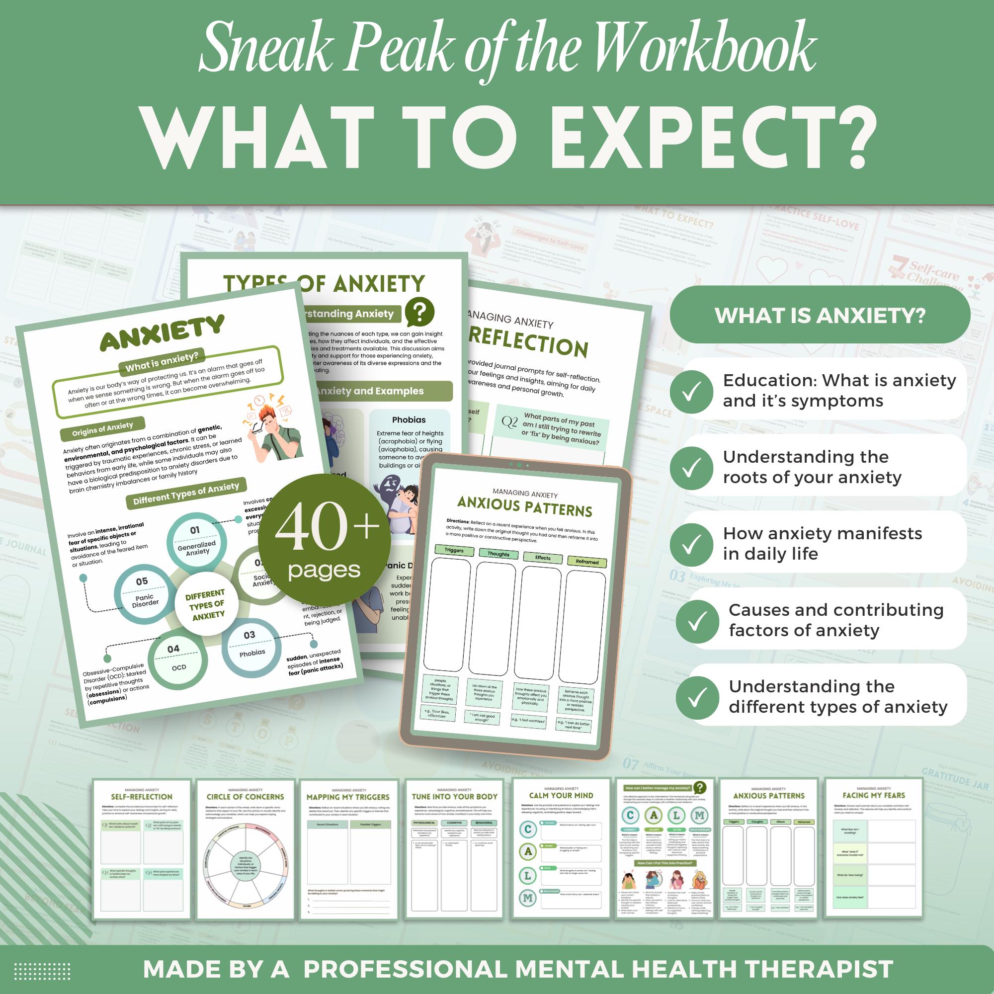 Anxiety Toolkit Mega Bundle, Managing Anxiety, Therapy Worksheets ...