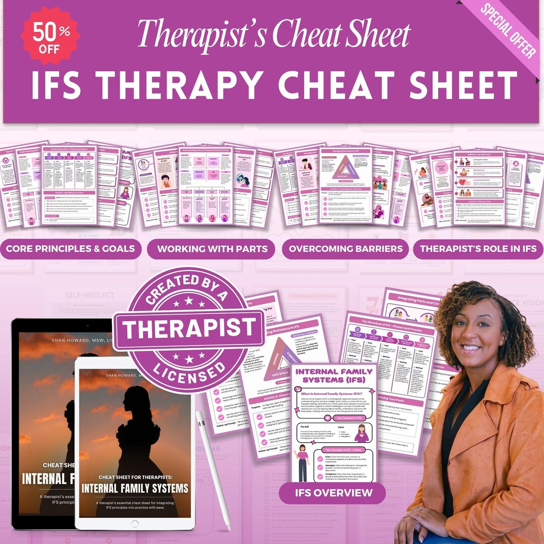 IFS for Therapist Cheat Sheets Workbook Mega Bundle, Part Work Mapping ...