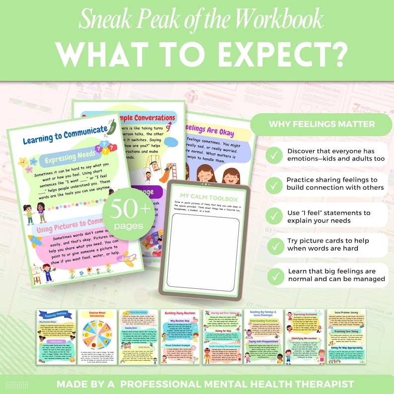 Kid's Autism Mega Bundle Workbook, for Therapist, Parents, School ...