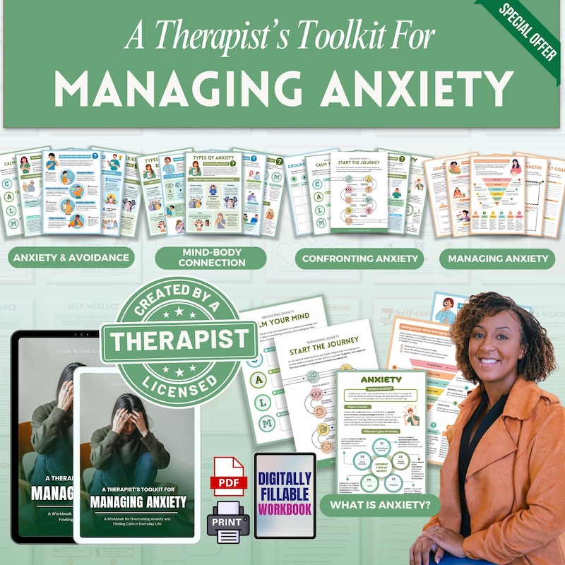 Anxiety Worksheets Adult - Etsy UK
