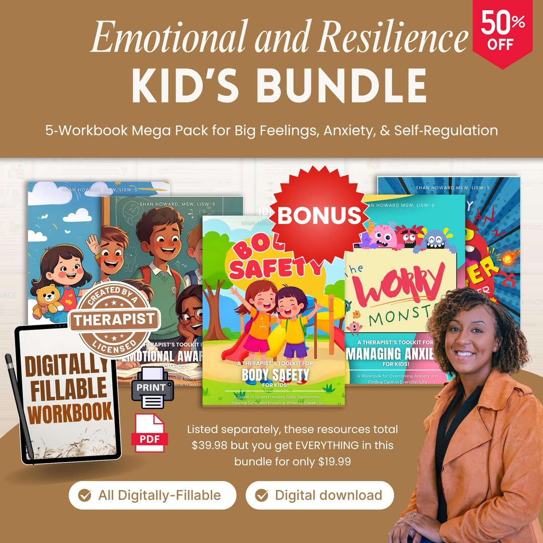 Kids Emotional Regulation Mega Bundle Toolkit, All in One Child Therapy ...