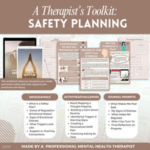 Safety Plan Mega Bundle Workbook, Crisis Plan Worksheets, Therapy ...