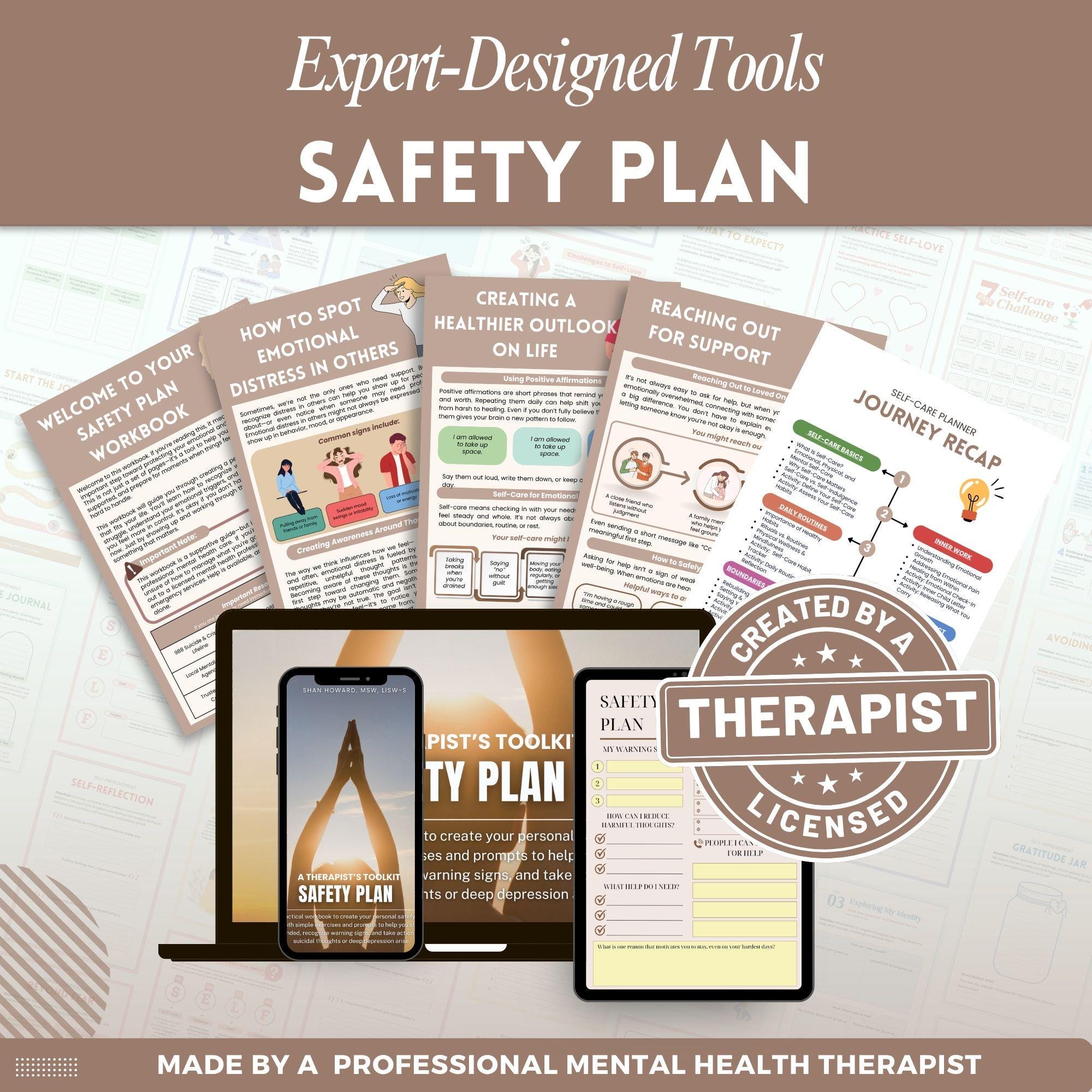 Safety Plan Mega Bundle Workbook, Crisis Plan Worksheets, Therapy ...