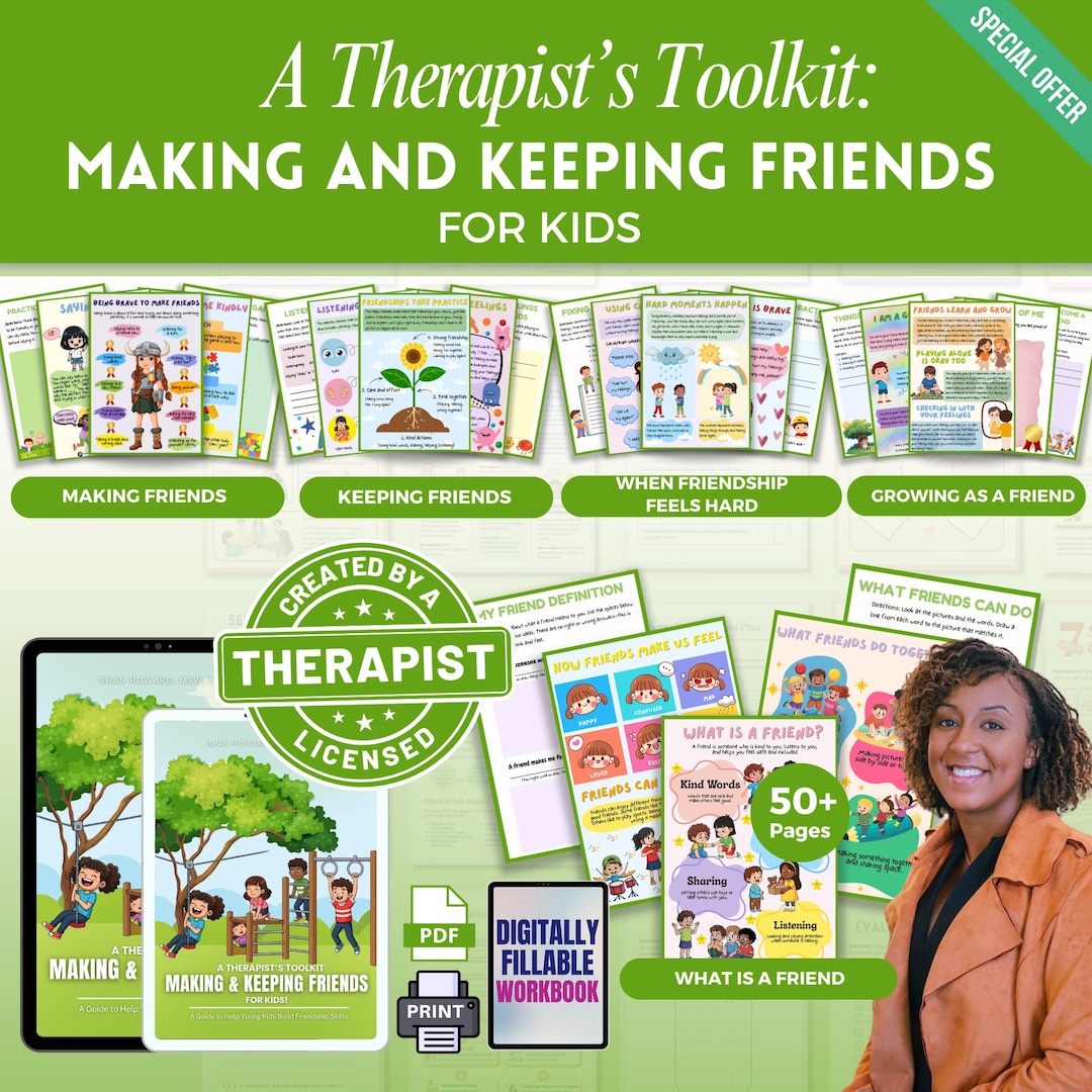 Making and Keeping Friends for Kid's Workbook Mega Bundle, Confidence ...