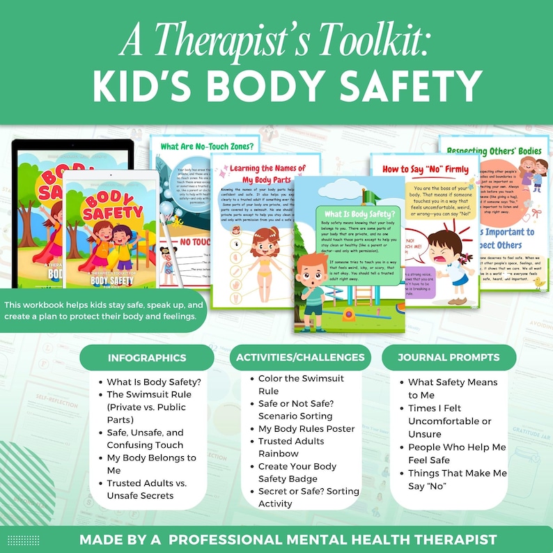Kids Body Safety Mega Bundle Workbook, Play Therapy, Parenting Tips ...