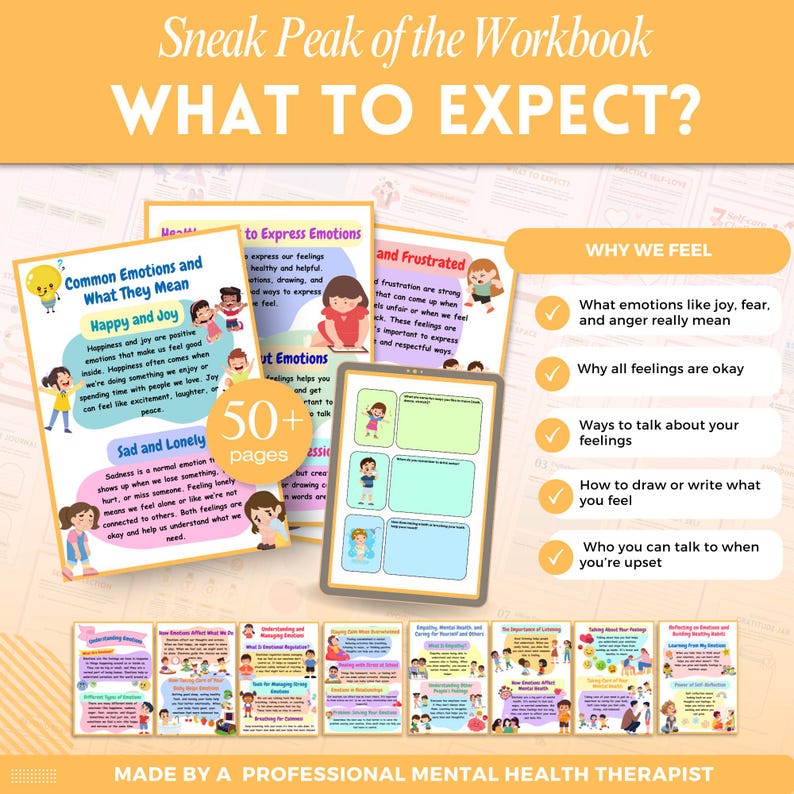 Kids Emotional Regulation Mega Bundle Workbook, Self Awareness, Therapy ...