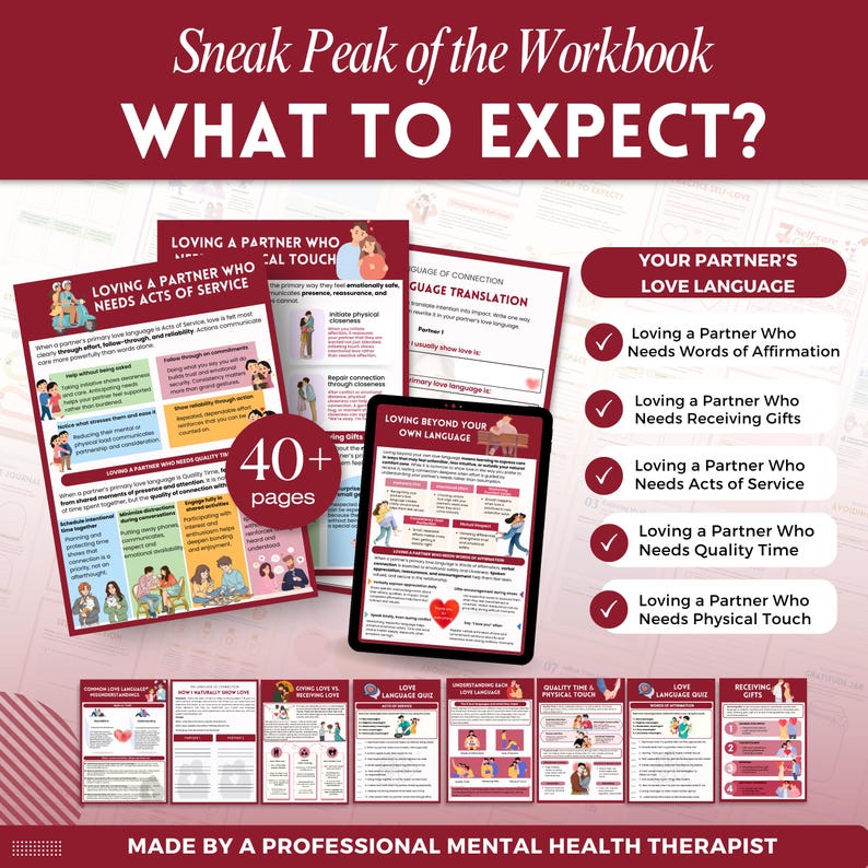 The 5 Love Languages Bundle Couple's Workbook, Relationship Prompts ...