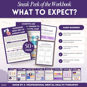 Improving Sleep Quality Mega Bundle Workbook, Overcoming Insomnia ...
