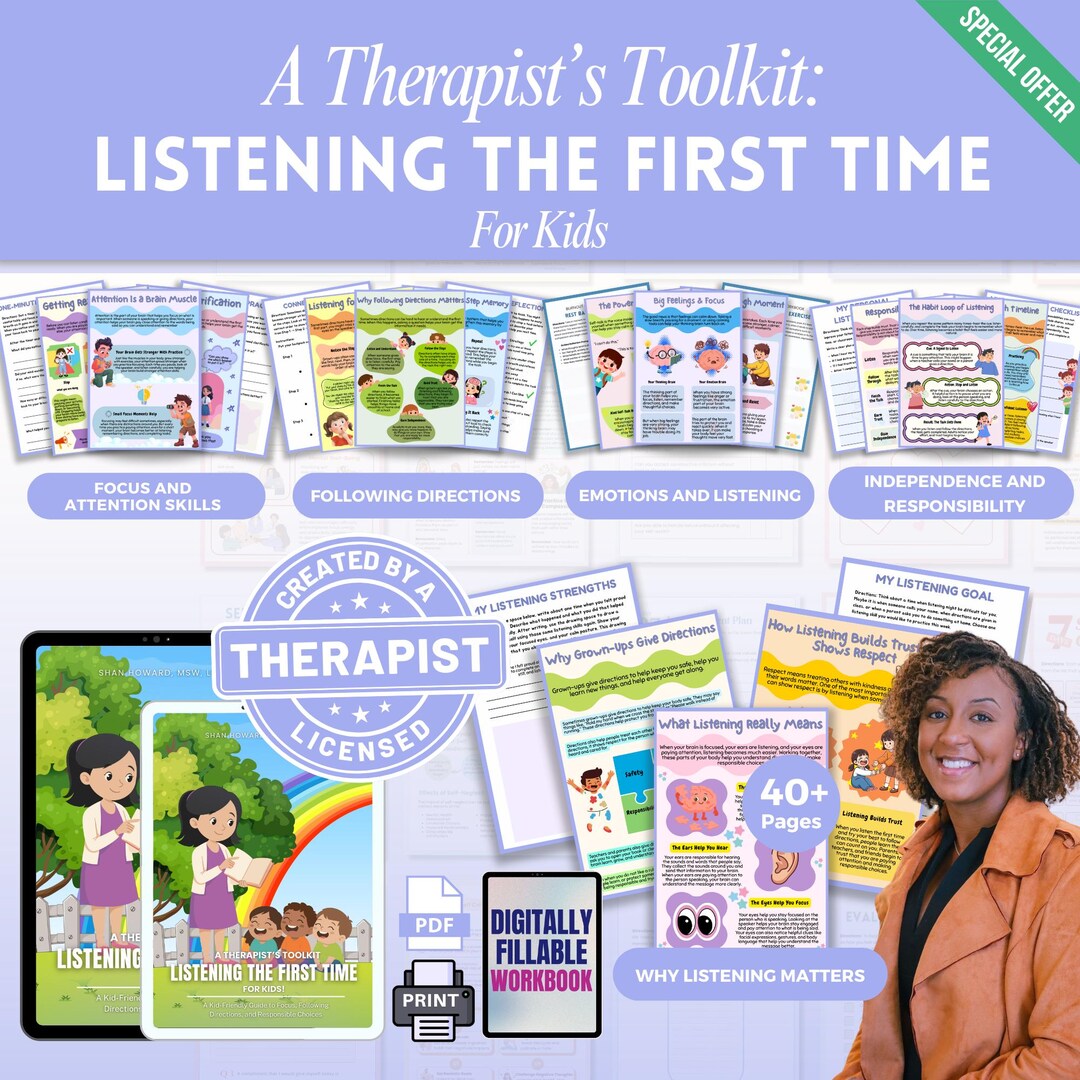 Listening the First Time Mega Bundle, Kids Listening Guide, Child ...