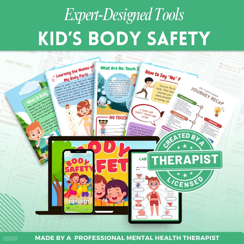 Kids Body Safety Mega Bundle Workbook, Play Therapy, Parenting Tips ...