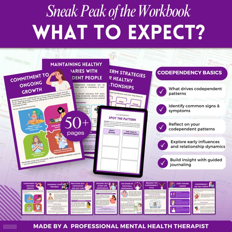 Codependency Mega Bundle Workbook, Codependent Relationships, Therapy ...