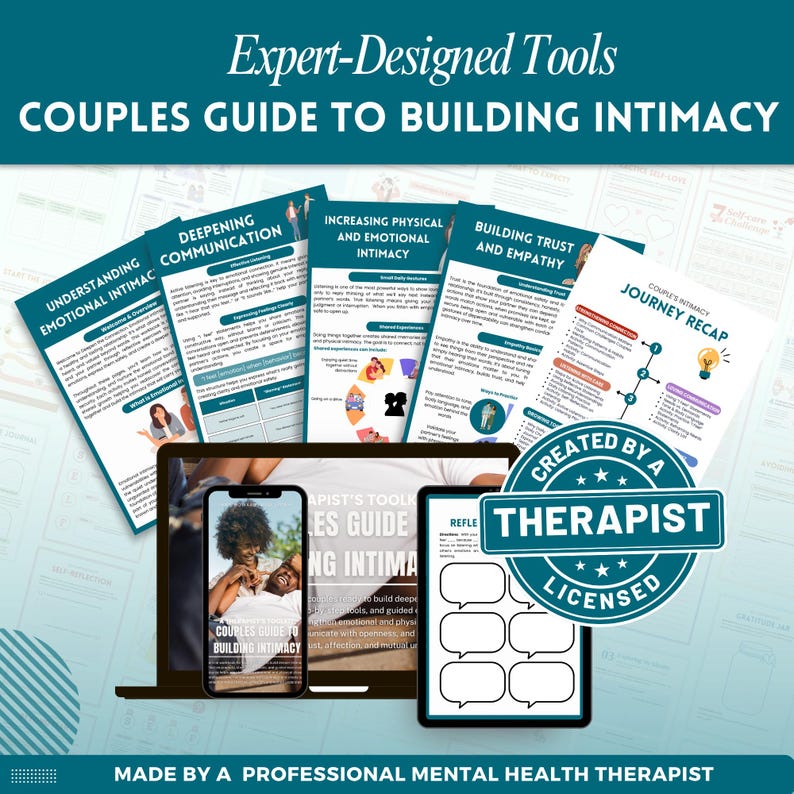Couple's Intimacy Mega Bundle Workbook, Therapy Worksheets ...