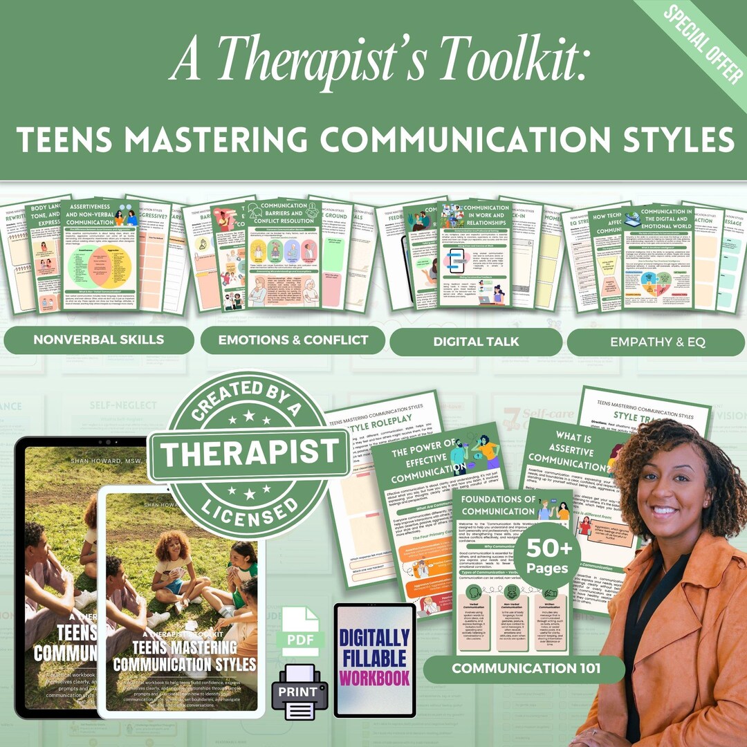 Communication Mega Bundle Workbook, Teen Communication, Therapy ...