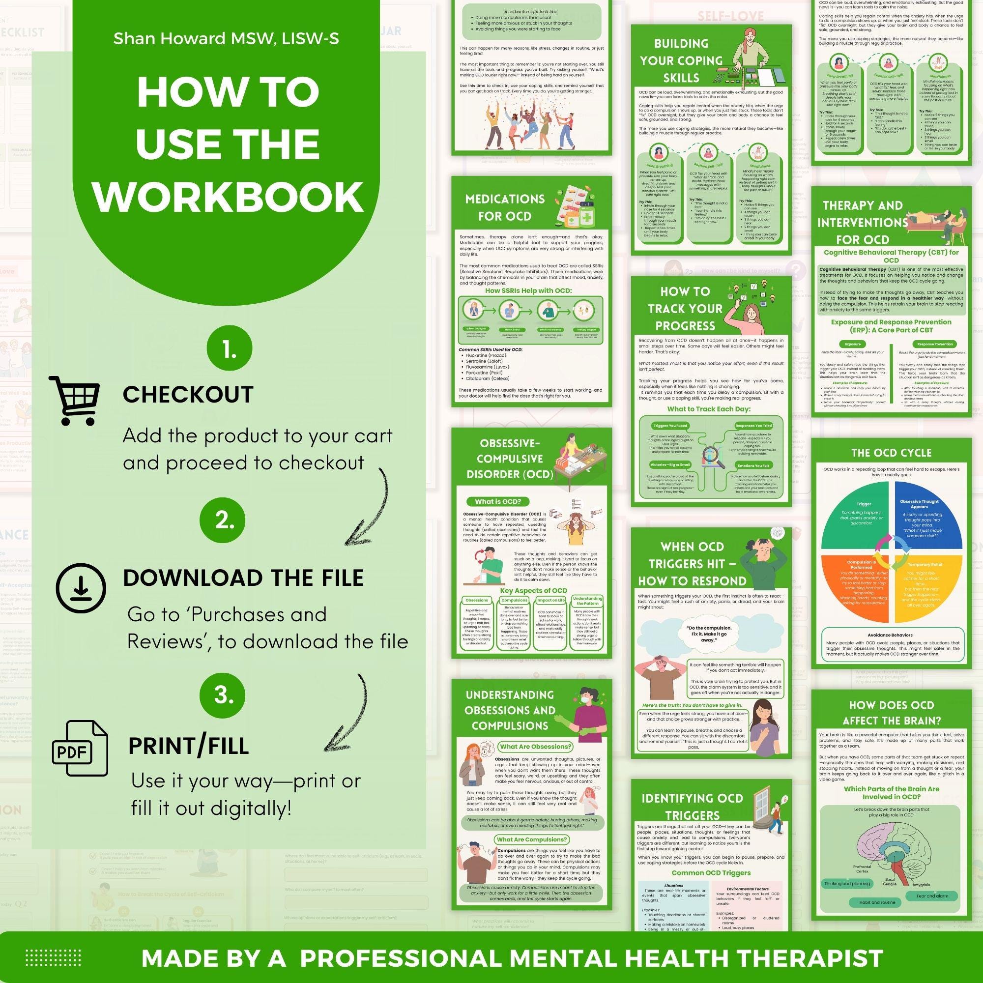 Obsessive-compulsive Disorder (OCD) Mega Bundle Workbook, Intrusive ...