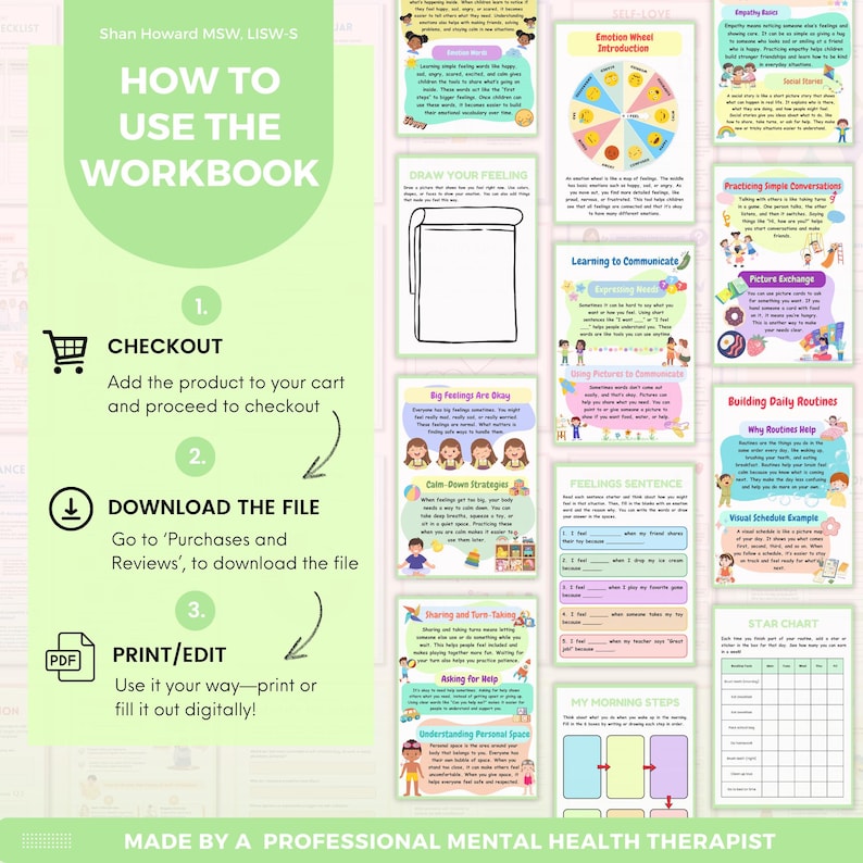 Kid's Autism Mega Bundle Workbook, for Therapist, Parents, School ...