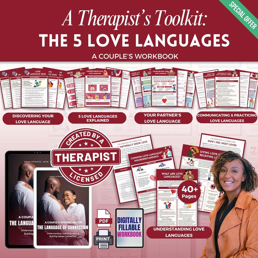 The 5 Love Languages Bundle Couple's Workbook, Relationship Prompts ...