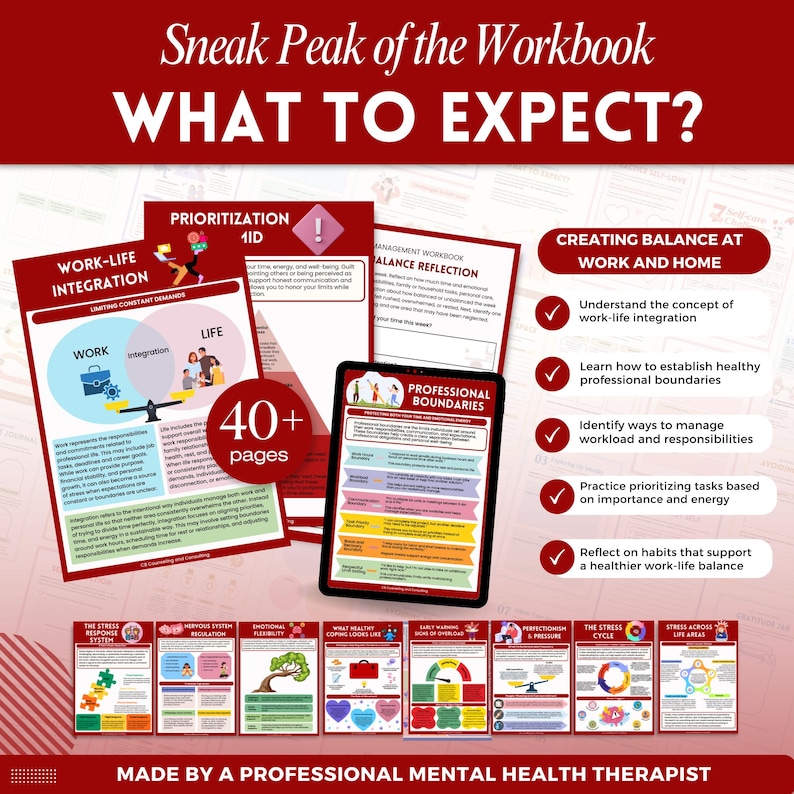 Stress Management Workbook Mega Bundle, Stress Relief, Mental Wellness ...