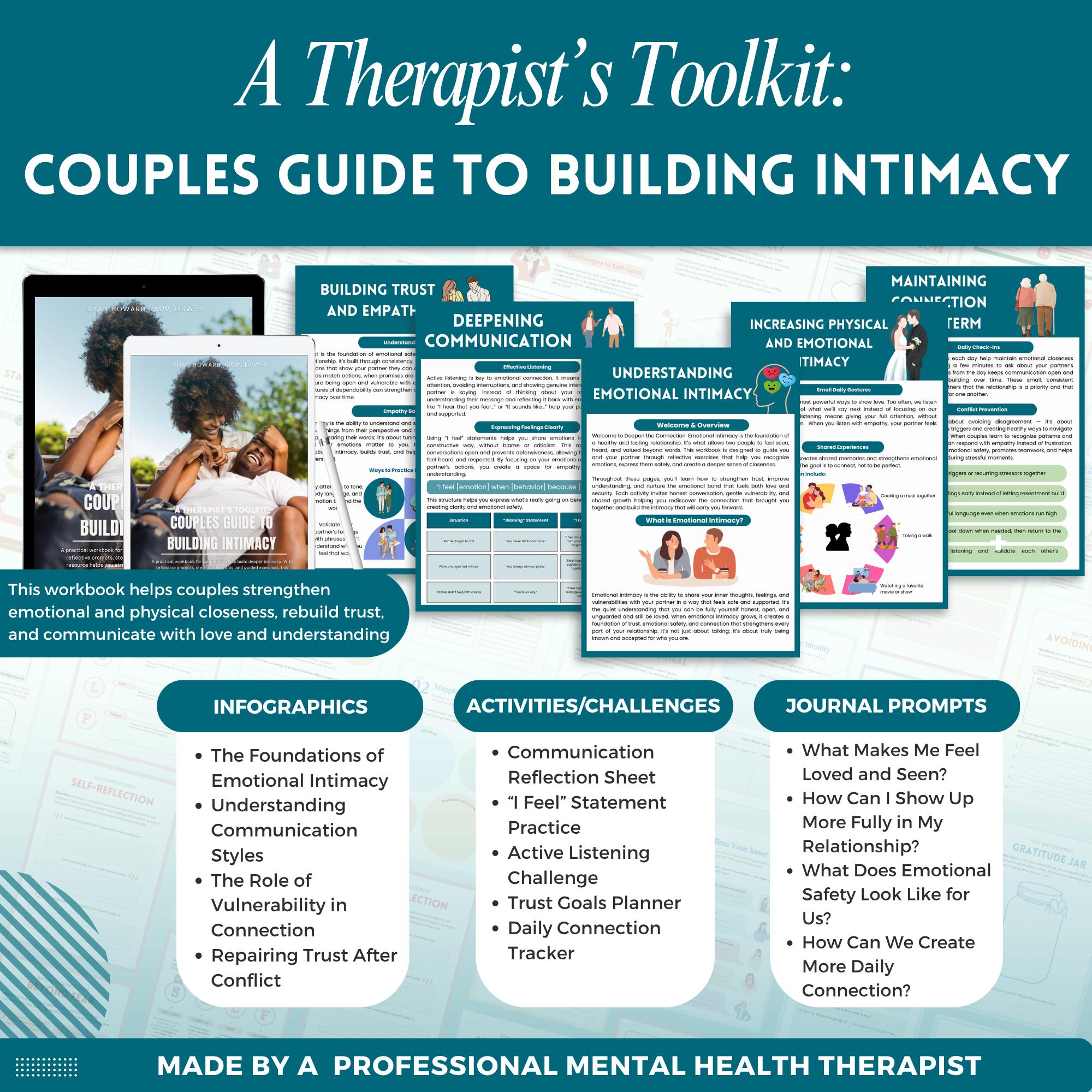 Couple's Intimacy Mega Bundle Workbook, Therapy Worksheets ...