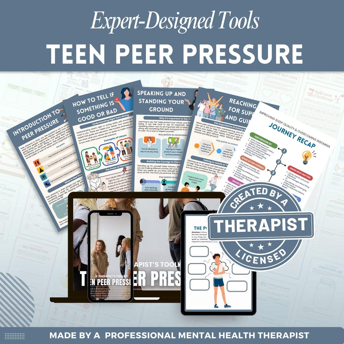 Peer Pressure Mega Bundle Workbook, Teen Peer Pressure, Therapy ...