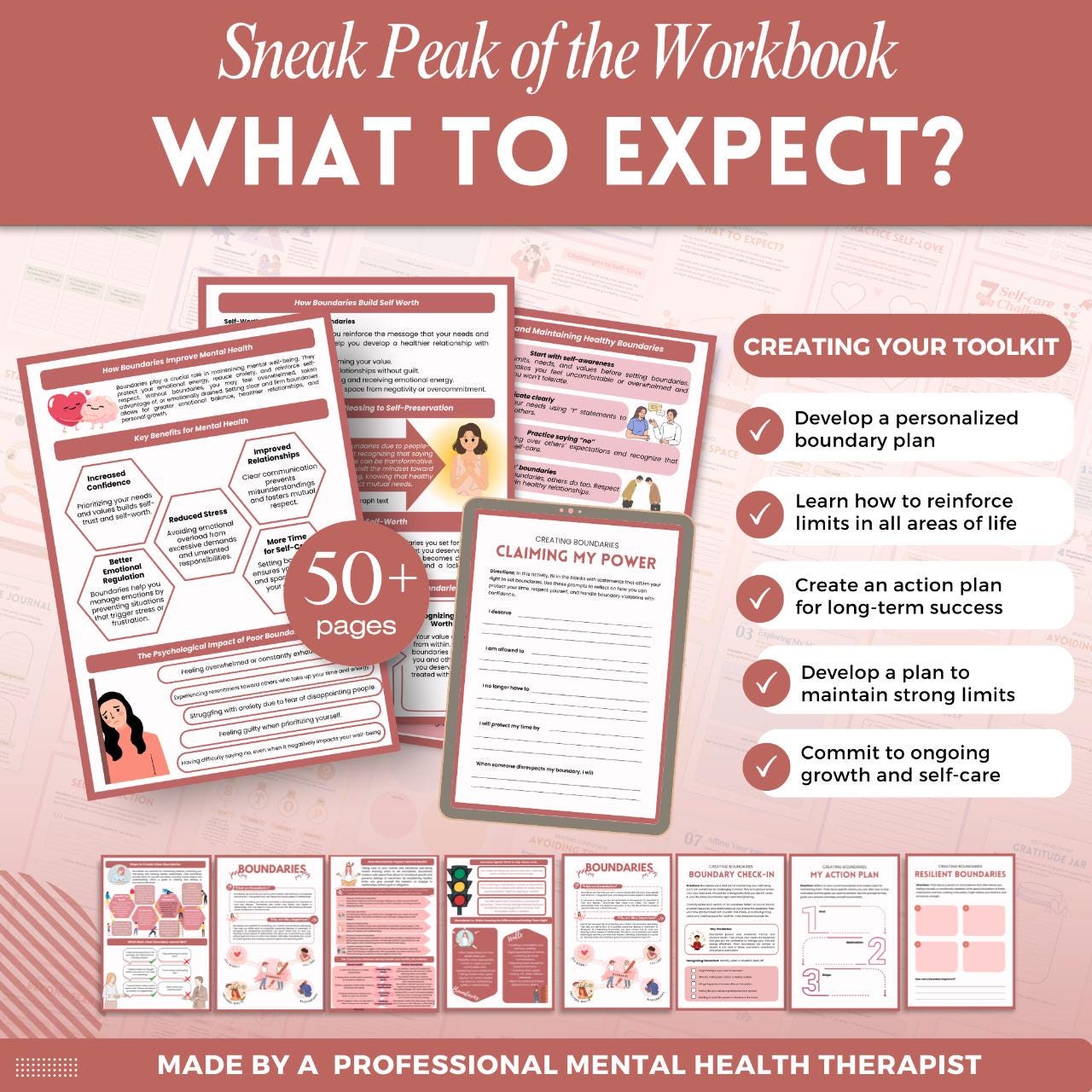 Setting Boundaries, Boundaries Workbook Mega Bundle, Therapy Worksheets ...