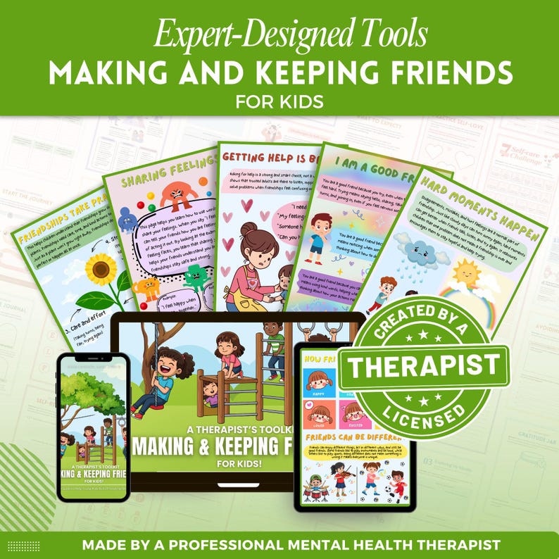 Making and Keeping Friends for Kid's Workbook Mega Bundle, Confidence ...