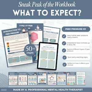 Peer Pressure Mega Bundle Workbook, Teen Peer Pressure, Therapy ...
