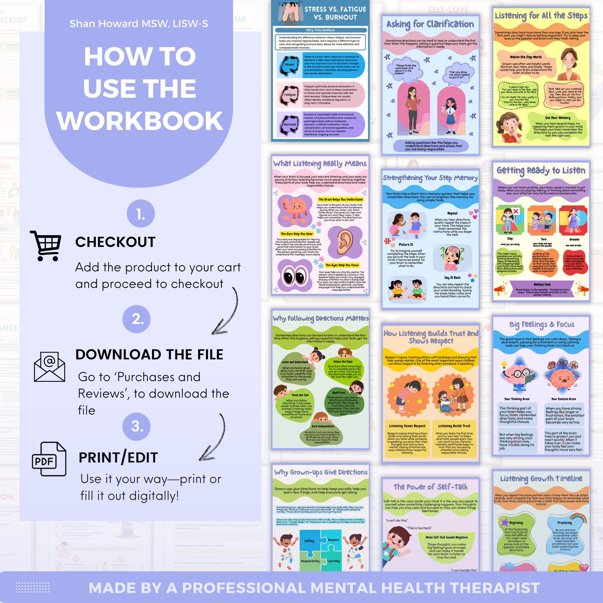 Listening the First Time Mega Bundle, Kids Listening Guide, Child ...