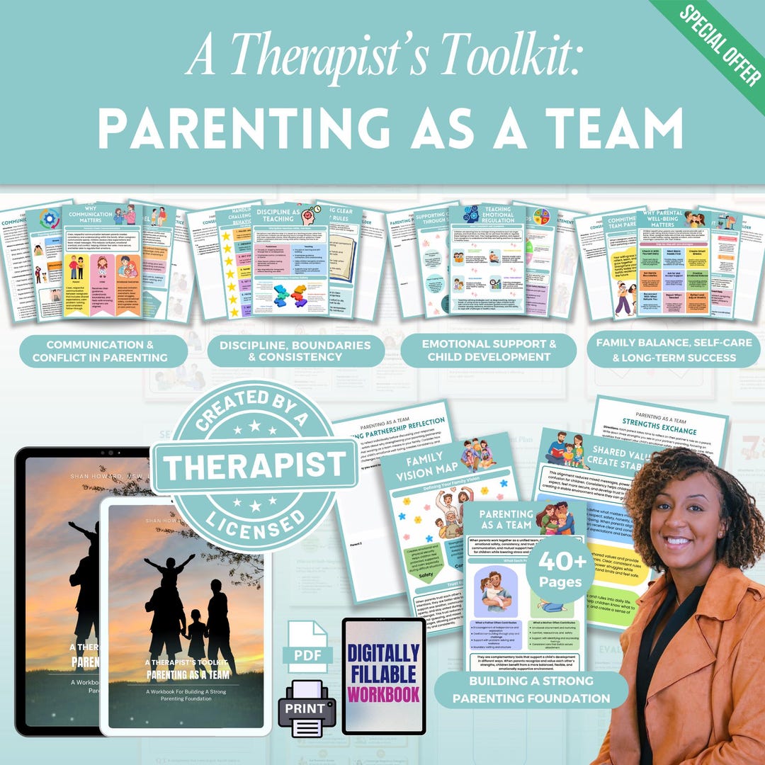 Parenting as a Team Mega Bundle, Therapy Worksheets, Behavior Support ...