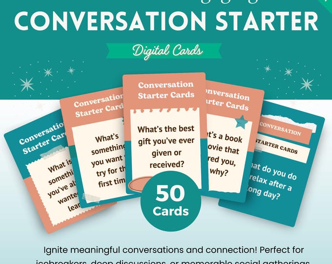 Conversation Starters: 50 Cards, Ice Breaker, Group Therapy ...