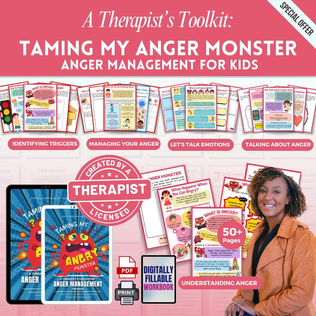 Anger Management, Kids Anger, Emotional Regulation, Anger Worksheets ...