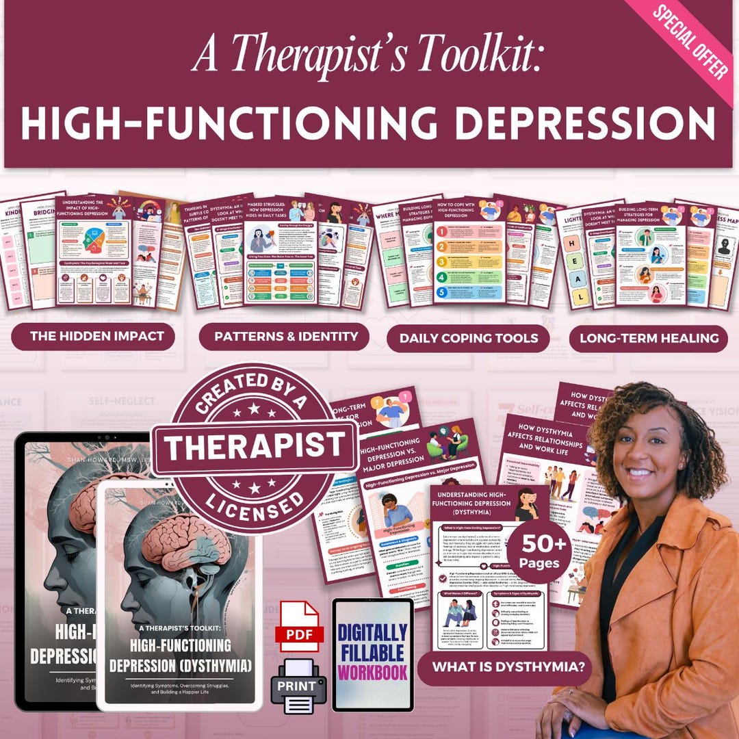 High Functioning Depression Mega Bundle Workbook, Depression Spiral ...