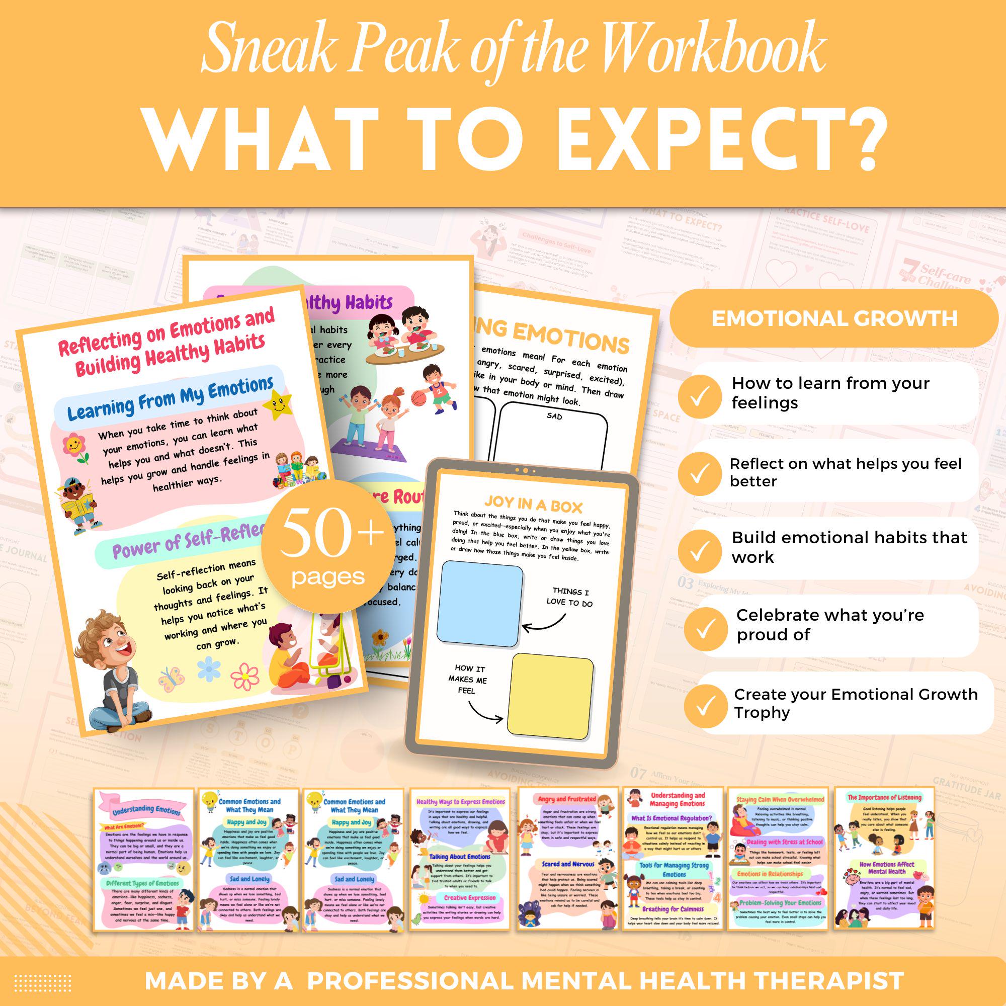 Kids Emotional Regulation Mega Bundle Workbook, Self Awareness, Therapy ...