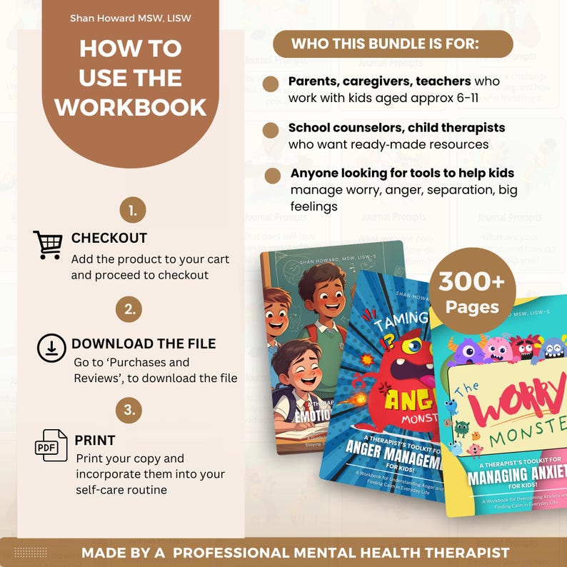 Kids Emotional Regulation Mega Bundle Toolkit, All in One Child Therapy ...