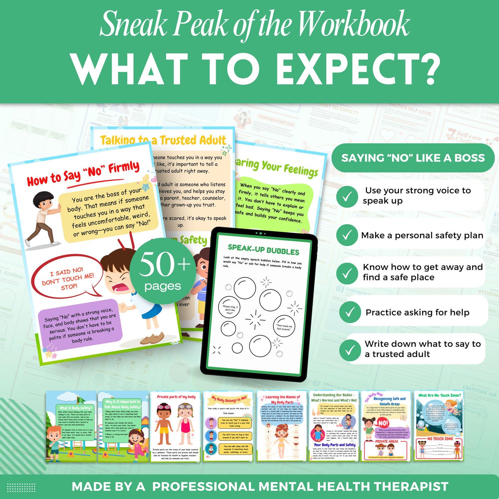 Kids Body Safety Mega Bundle Workbook, Play Therapy, Parenting Tips ...