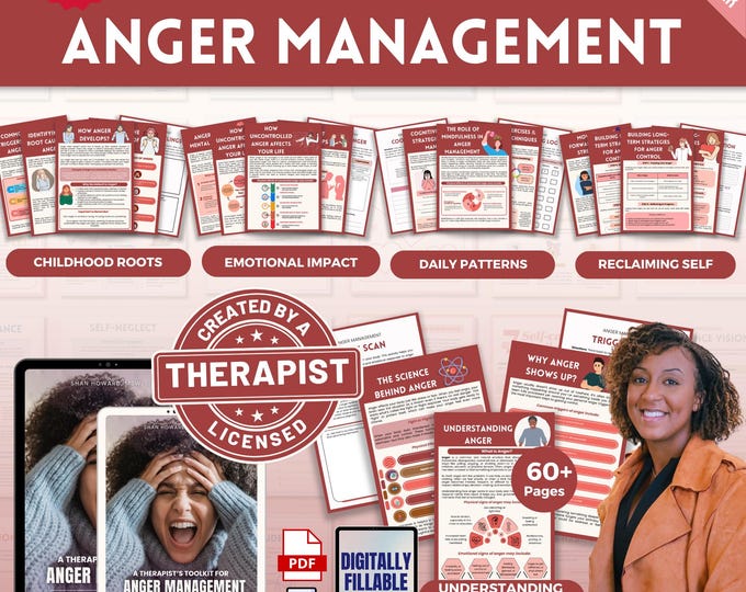 Anger Management Plan, Therapist Tool, Anger Management Tool, Anger ...