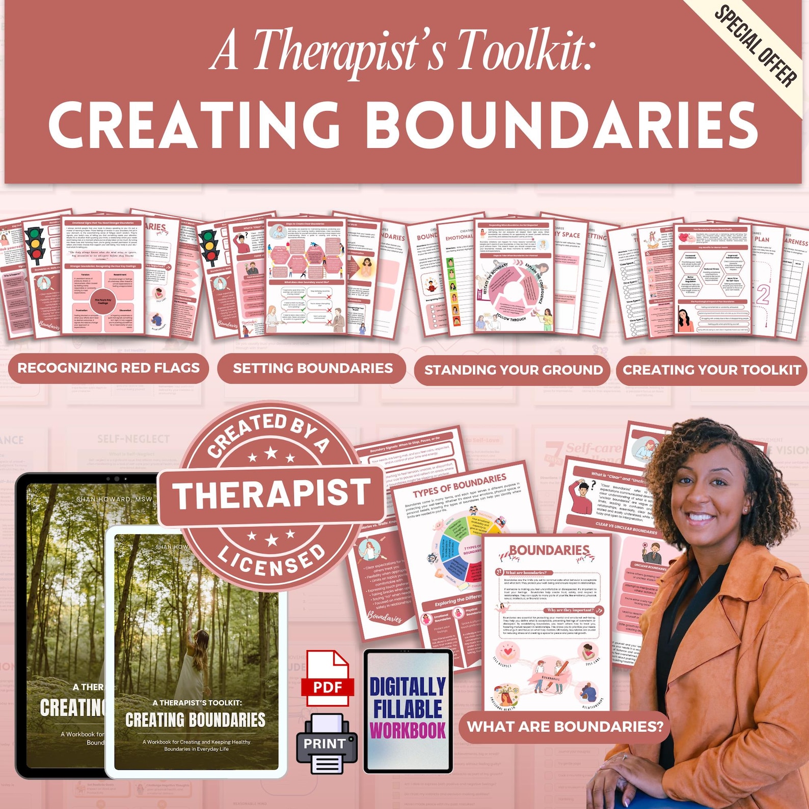 Setting Boundaries, Boundaries Workbook Mega Bundle, Therapy Worksheets ...