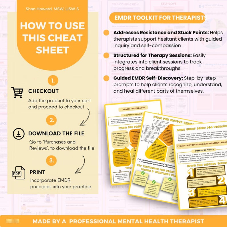 EMDR Client Workbook Mega Bundle, Client Handouts, Therapy Worksheets ...