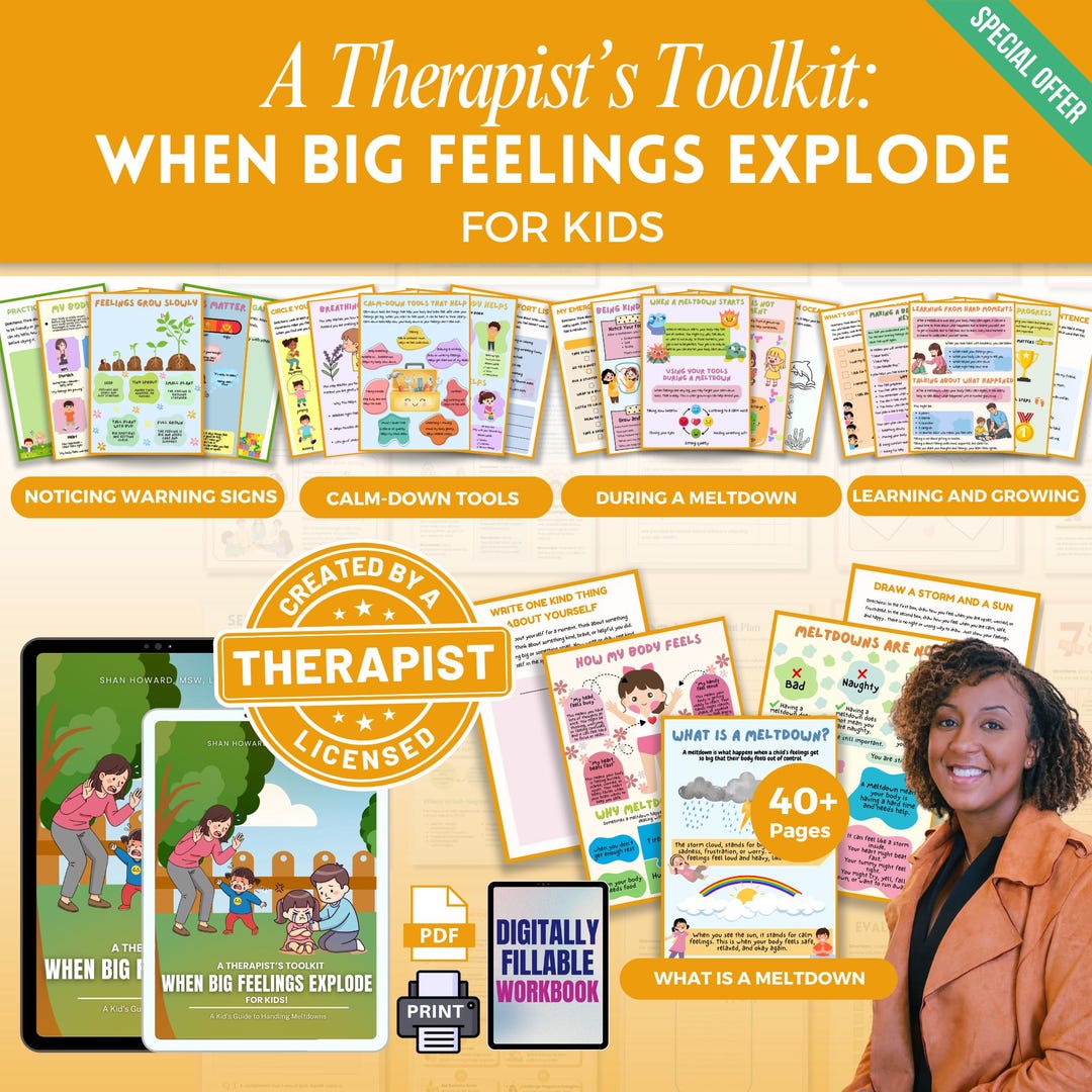 When Big Feelings Explode Workbook Mega Bundle, Meltdown Workbook ...