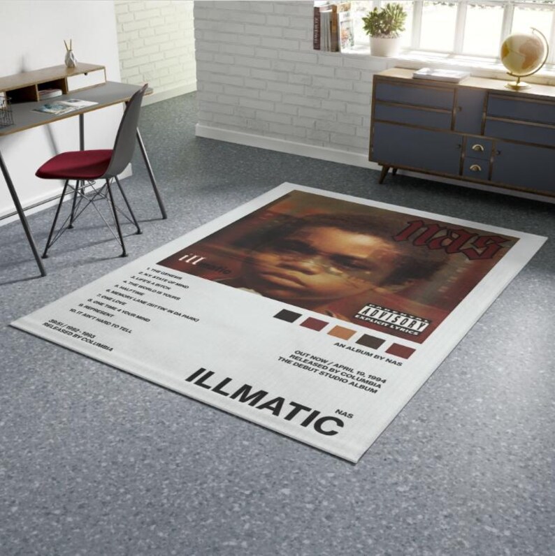 Nas illmatic Album Cover Track List Room Rug - Etsy