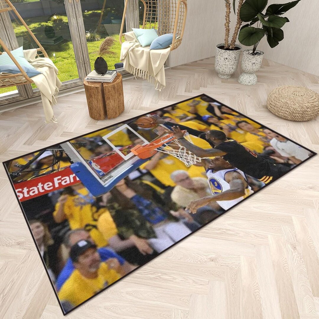 Lebron James Green 7 Block Room Rug - Etsy