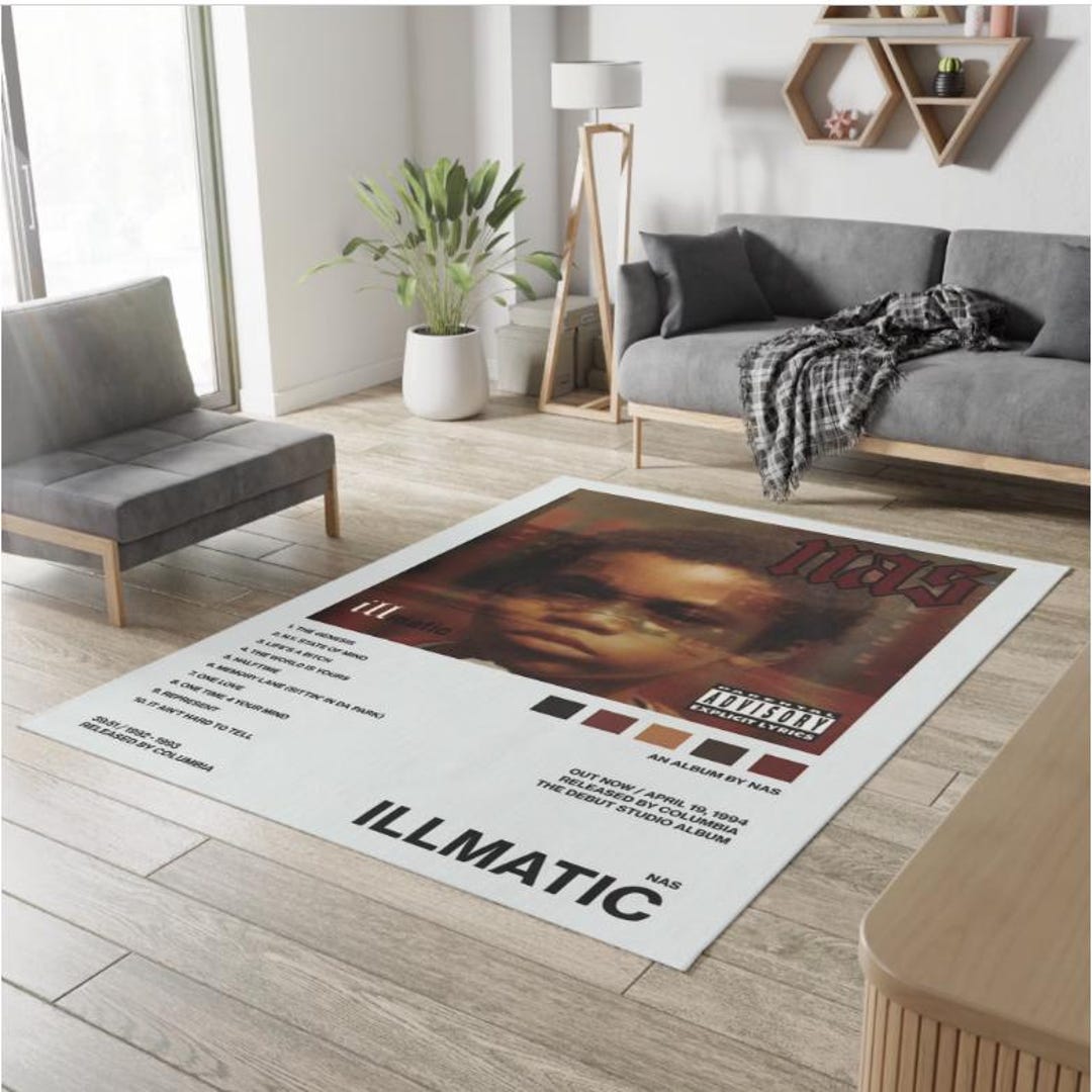 Nas illmatic Album Cover Track List Room Rug - Etsy