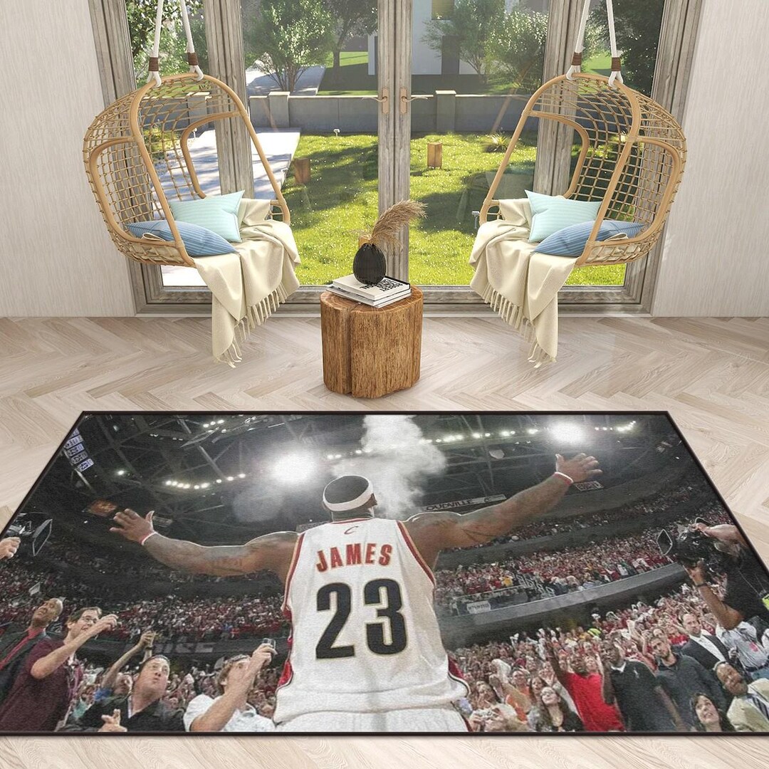 Lebron James Powder Toss Room Rug - Etsy