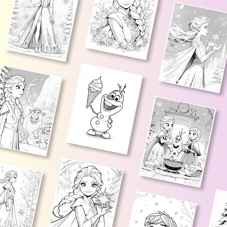 Elsa Coloring Sheets | Frozen Birthday Party Favors & Activities ...