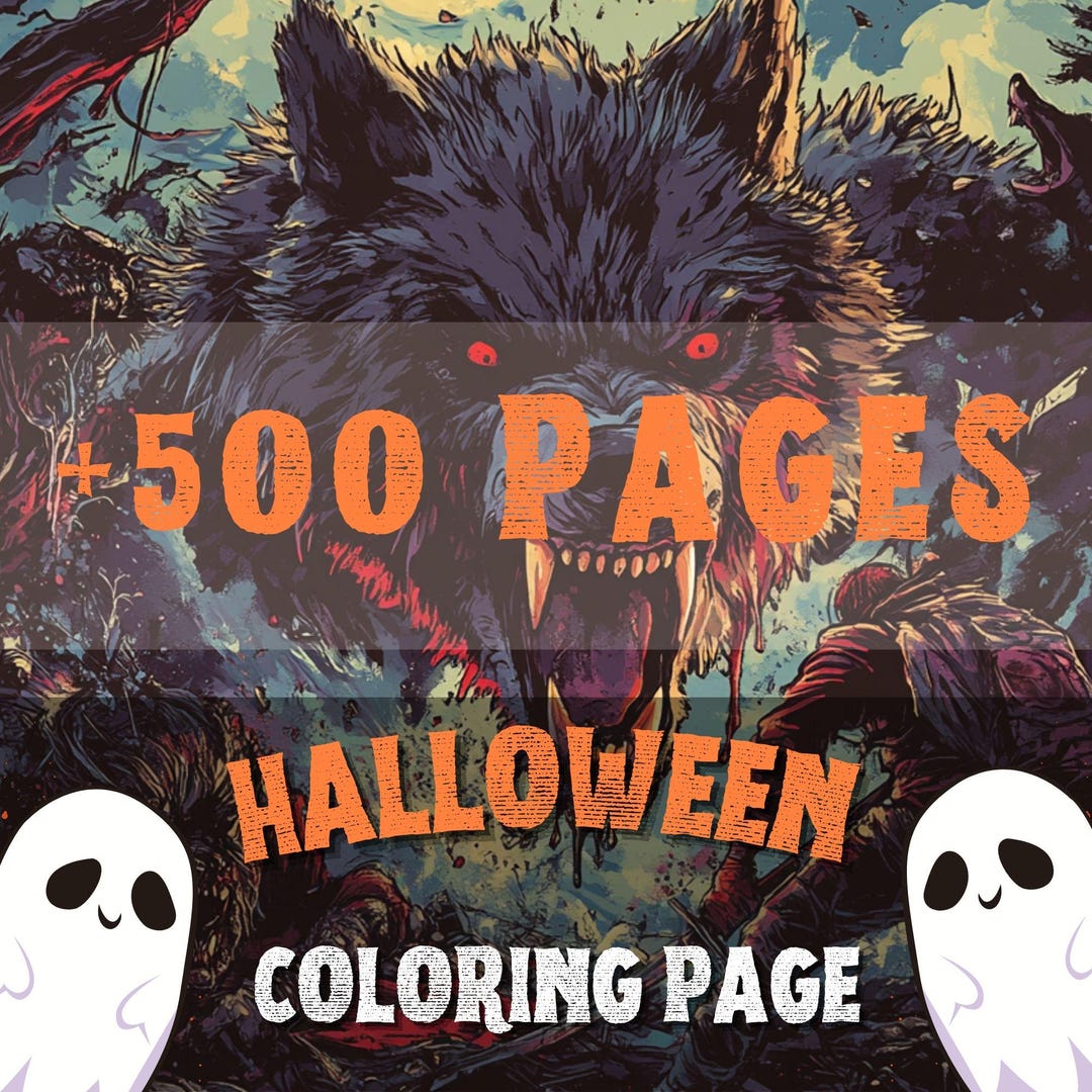Halloween Coloring Pages Mega Bundle | 500 Unique Designs of Witches ...