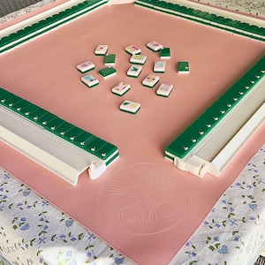Mahjong Game Mat Reversible Leather, Available in 4 Color Combinations ...