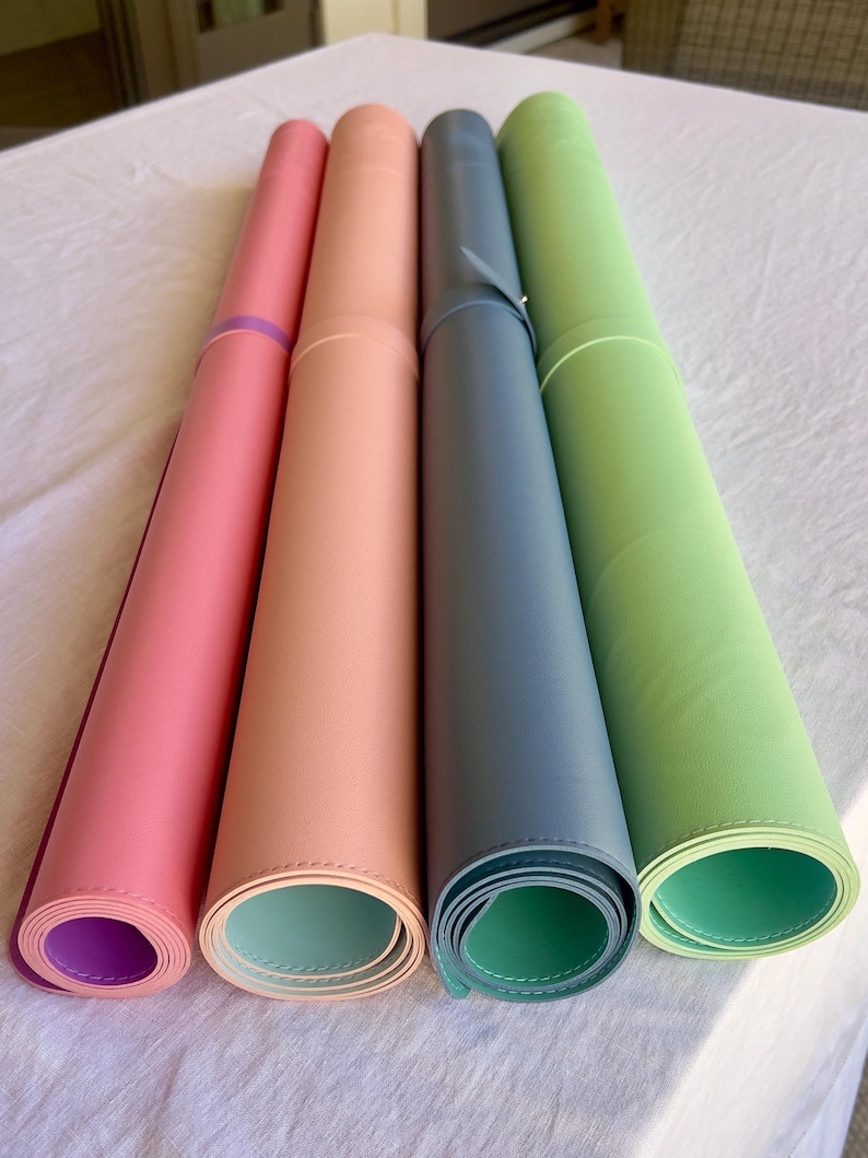 Mahjong Game Mat Reversible Leather, Available in 4 Color Combinations ...