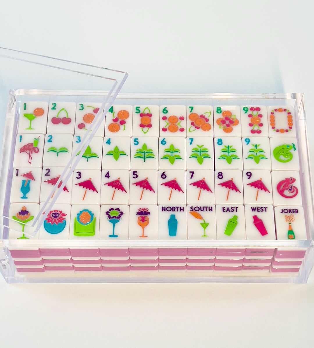 Mahjong Tiles, Acrylic Display Box With Lid - Etsy