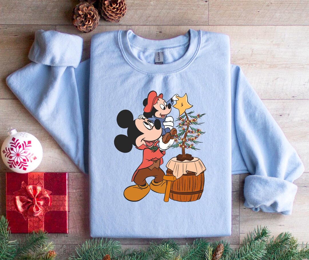 Mickey and Tiny Tim Shirt Disney Christmas Crewneck Sweatshirt - Etsy