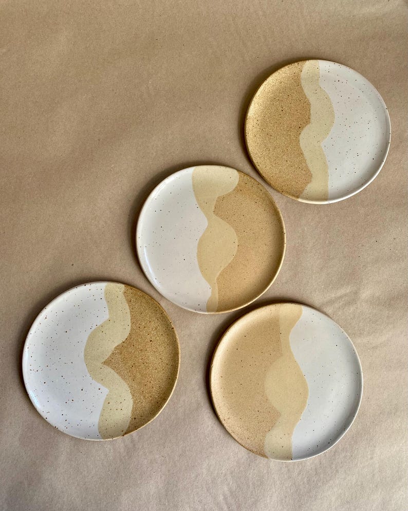 Handmade Ceramic Plates | Beige Kitchen Dinnerware Set - Etsy