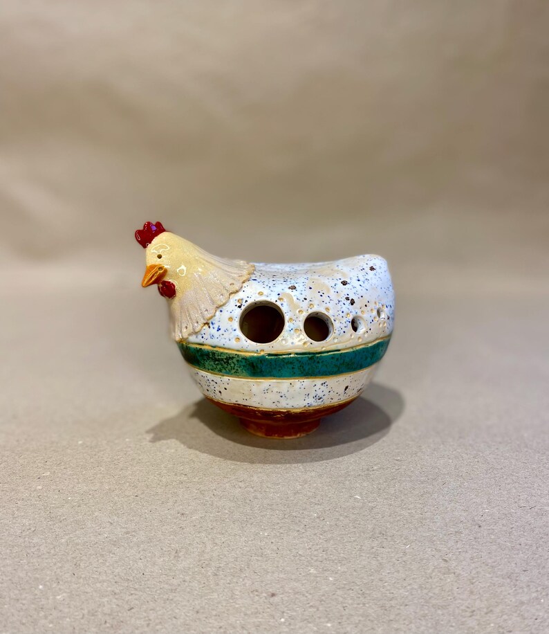 Handmade Ceramic Chicken | Hen Sculpture | Ceramic Decor - Etsy